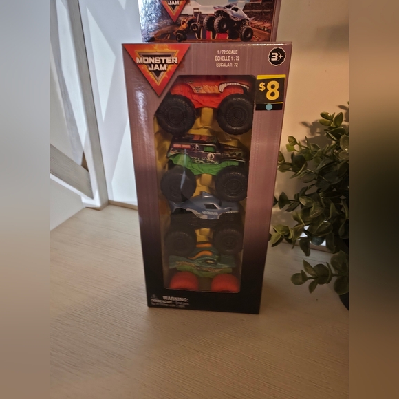 Monster Jam | Toys | Monster Jam Diecast Vehicle Trio Red Green Gray ...